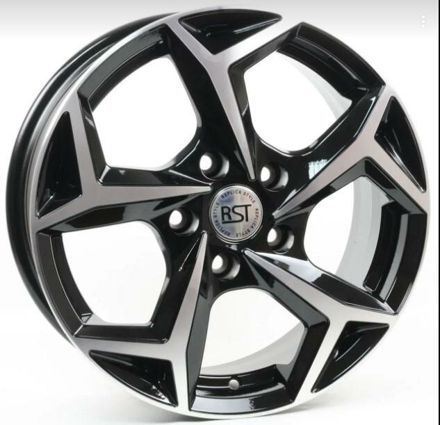 Диск автомобильный литой RST R066 16x6.5 5x114.3 et38 dia67.1 Серый с полированной лицевой частью