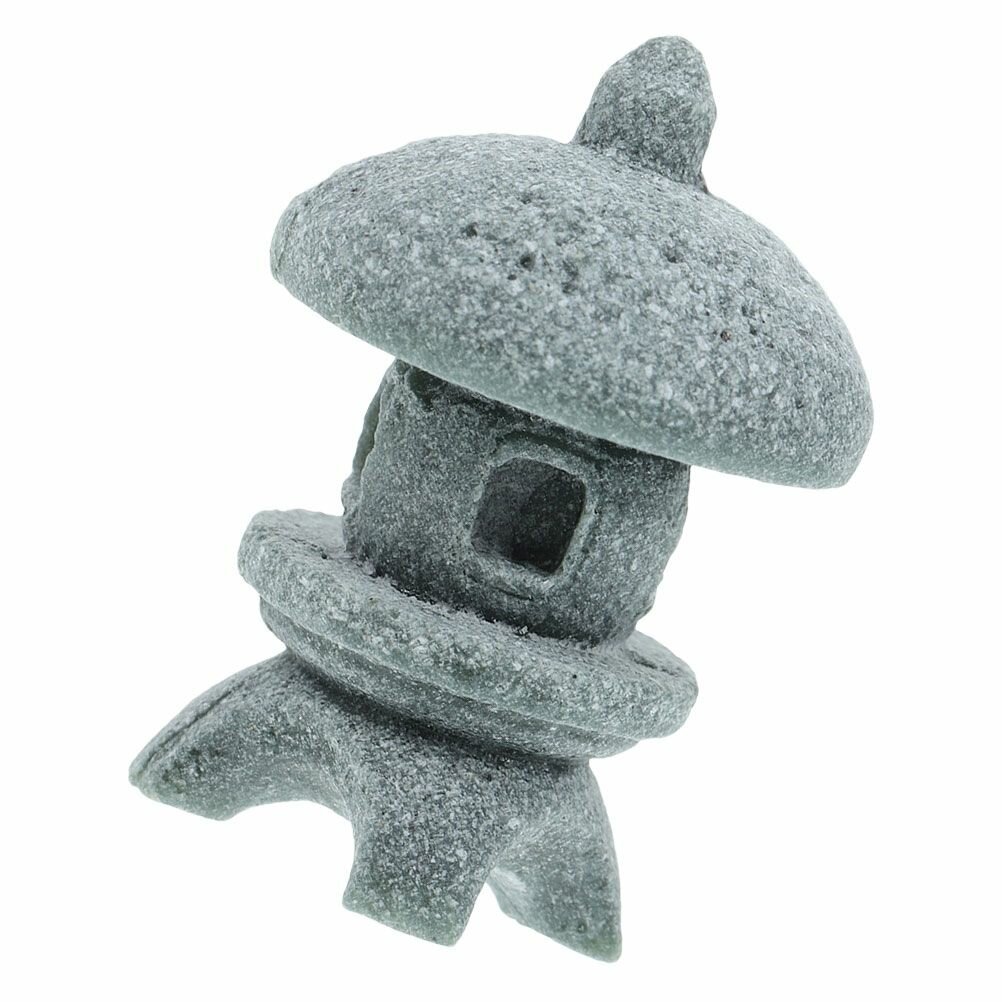 Статуэтка Пагоды Японский Фонарь Каменный 3.00X2.20X2.20Cm Серый Оформление Сада Восточный Стиль