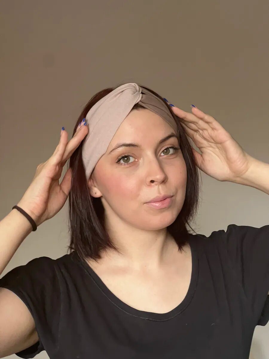 Повязка на голову женская летняя широкая