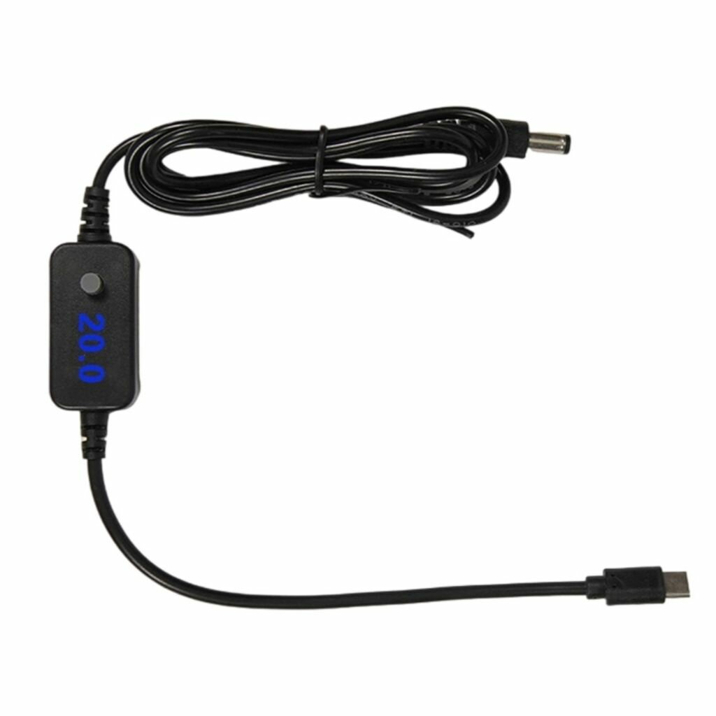 Быстрая зарядка 65W кабель Type C to DC5.5x2.1mm с поддержкой 5V 9V 12V 15V 20V