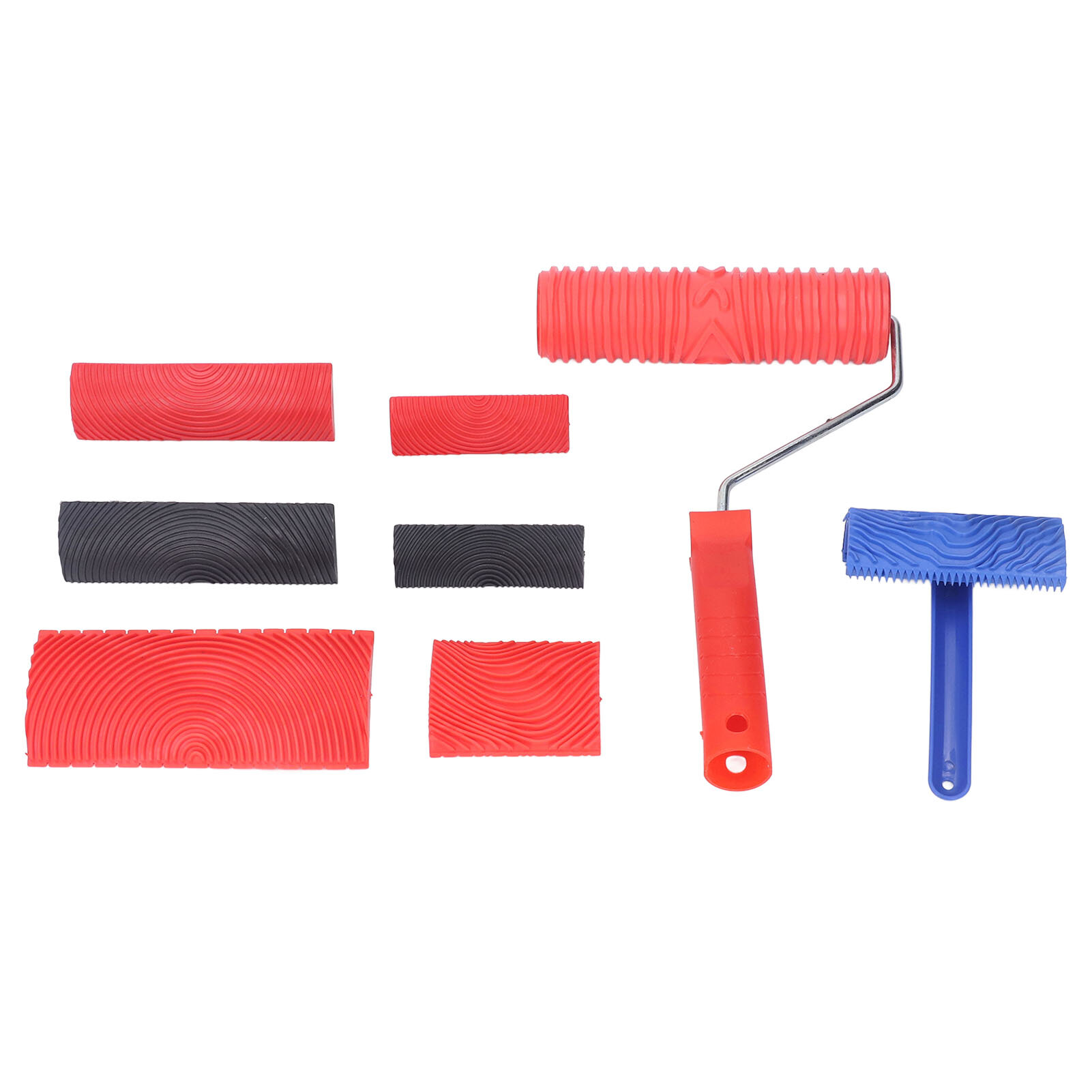 Валик для нанесения текстуры древесины с резиновой ручкой, инструмент для рисования текстур под дерево, для декоративной отделки мебели и предметов искусства своими руками