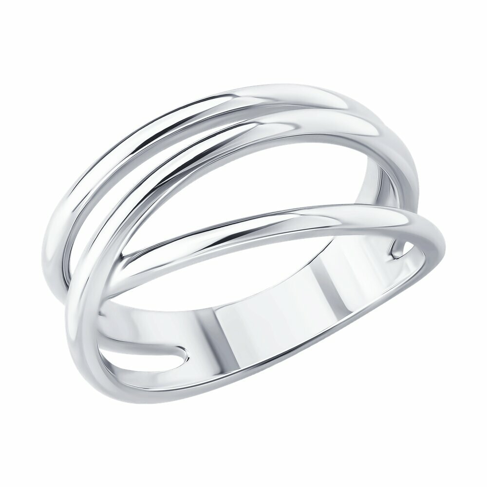 Кольцо, серебро, 925 проба, родирование