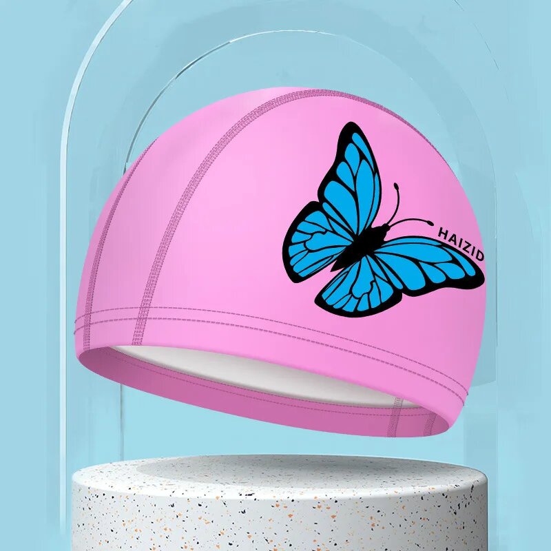 Водонепроницаемые шапочки для плавания из искусственной кожи для взрослых 703-Pink