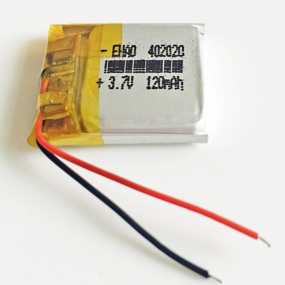 Аккумулятор Li-Pol 402020 (батарея) 4*20*20мм 2pin 3.7V/ 120mAh