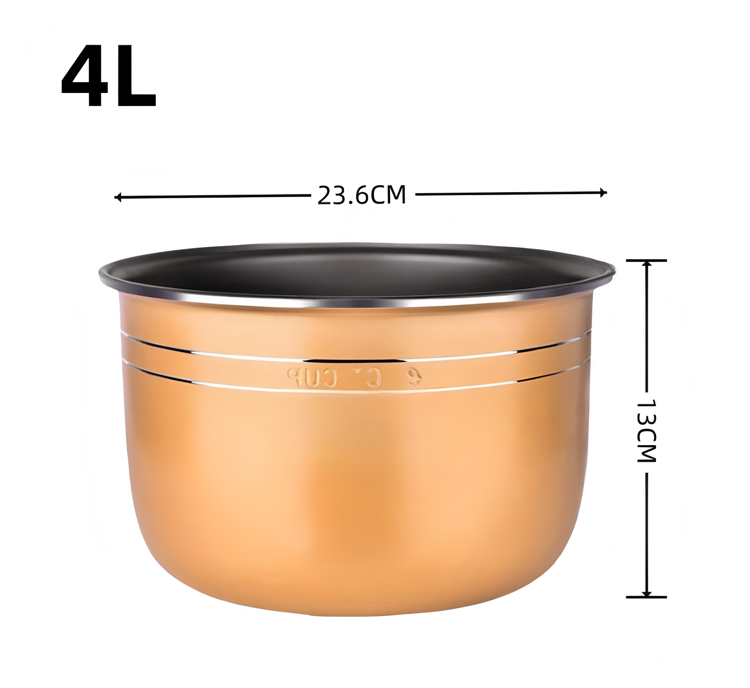 Чаша MyPads, антипригарная, керамика, для мультиварок, Philips, 3D, 4л