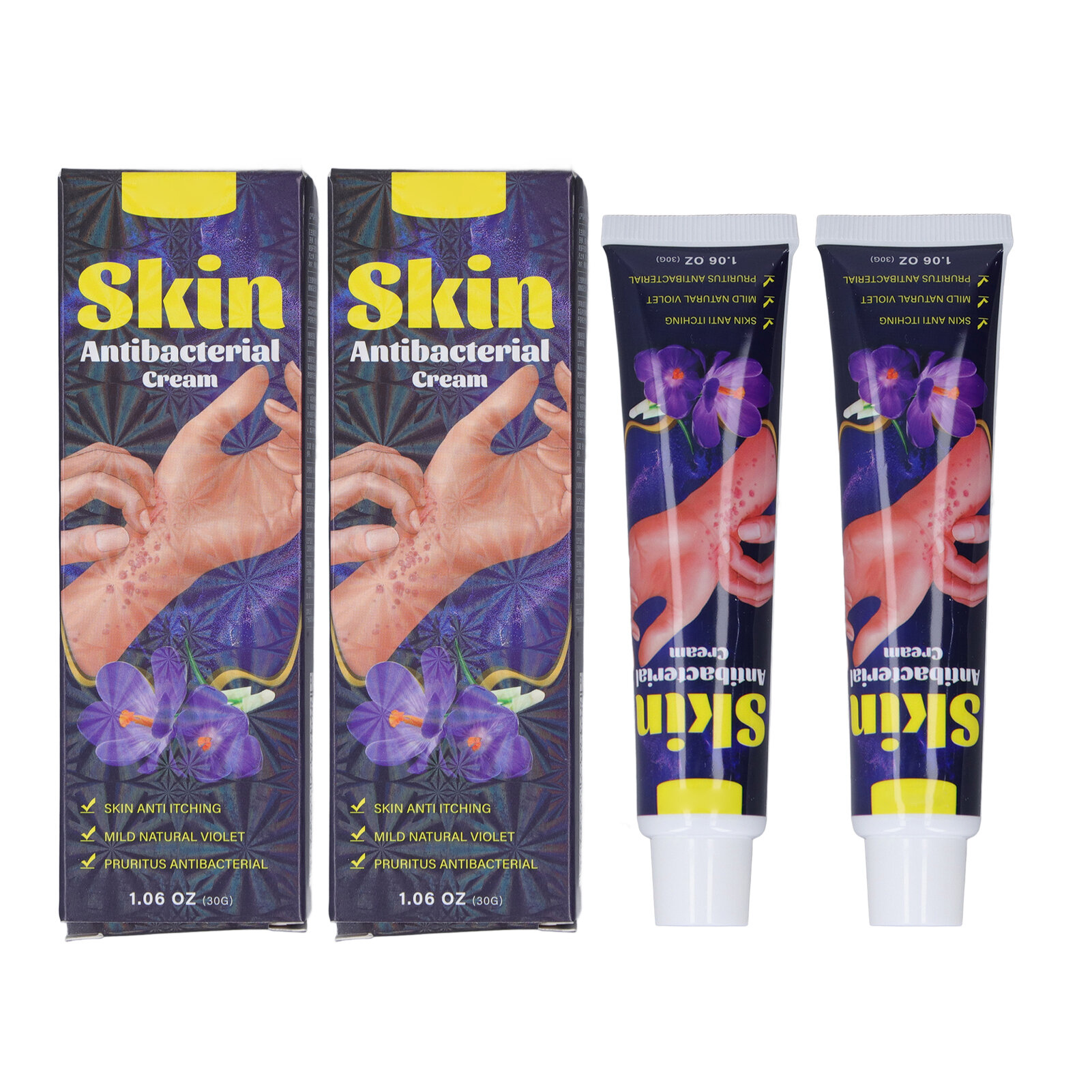 2 шт. по 30 г Крем от зуда с растительными ингредиентами, восстанавливающий кожу рук и предплечий