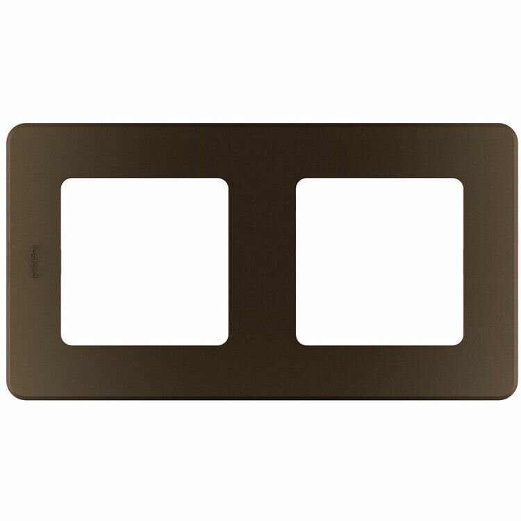 Рамка двухпостовая / 2 местная / двухместная бронза INSPIRIA