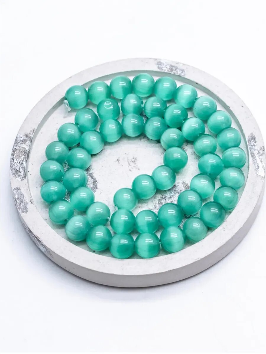 1496 Круглые камушки для создания прикрас 8 мм 1 нить хит А+