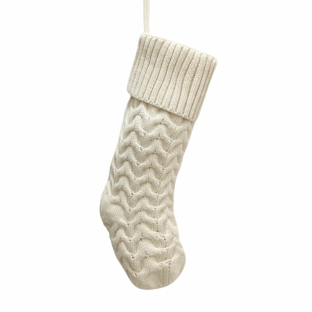 Рождественский вязаный чулок для декора елки, чулки с подвеской, поделки деревьев, украшение стены камина, окна