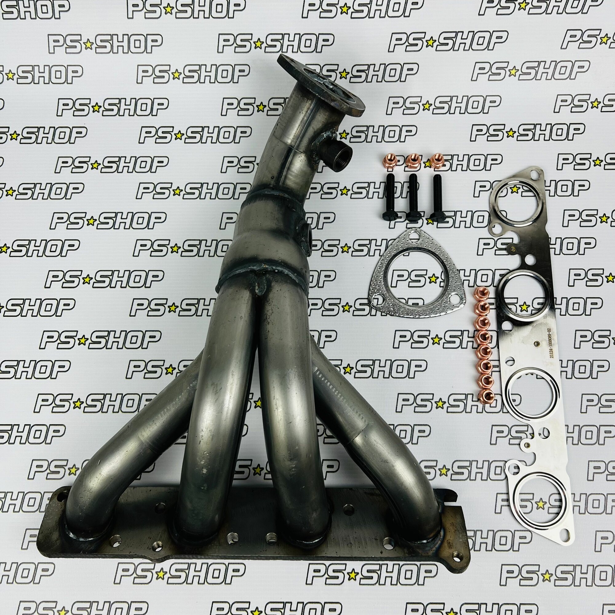 Выпускной коллектор паук PRIME SYSTEM 4-1 (вставка замены катализатора) для автомобилей ВАЗ, LADA Vesta 16V 1.6-1.8L (Не версии Sport) с обманкой (комплект с прокладками, гайками, болтами)