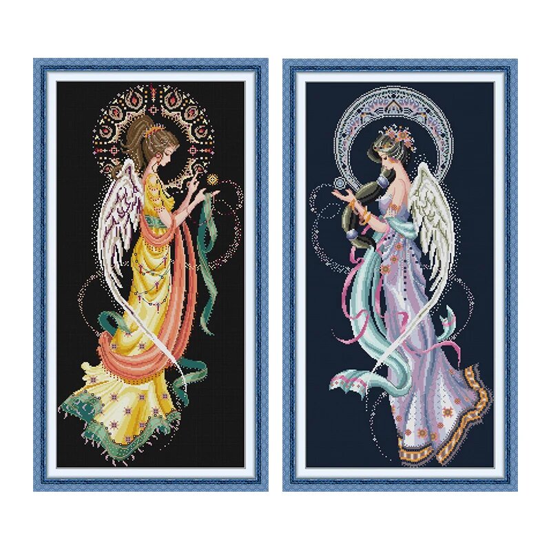 Набор для вышивки крестом Joy Sunday "Узоры богини Солнца и Луны" 2 Sets, 14CT blank canvas