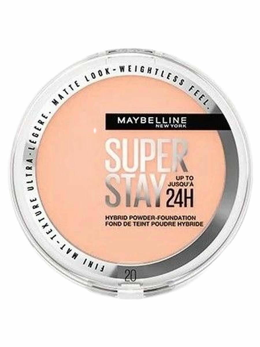 Maybelline Гибридная матирующая пудра-тон для лица SuperStay Hybrid тон 20