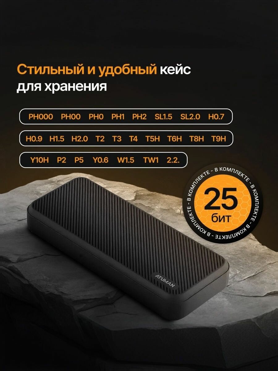 Электрическая аккумуляторная отвертка Xiaomi DUKA Atuman E1 25 in 1/ набор отверток для точных работ