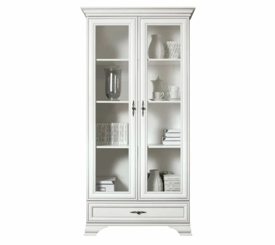 Витрина БРВ-Мебель Kentaki REG2W1S, 197.5 x 44 x 99.5 см, цвет: белый