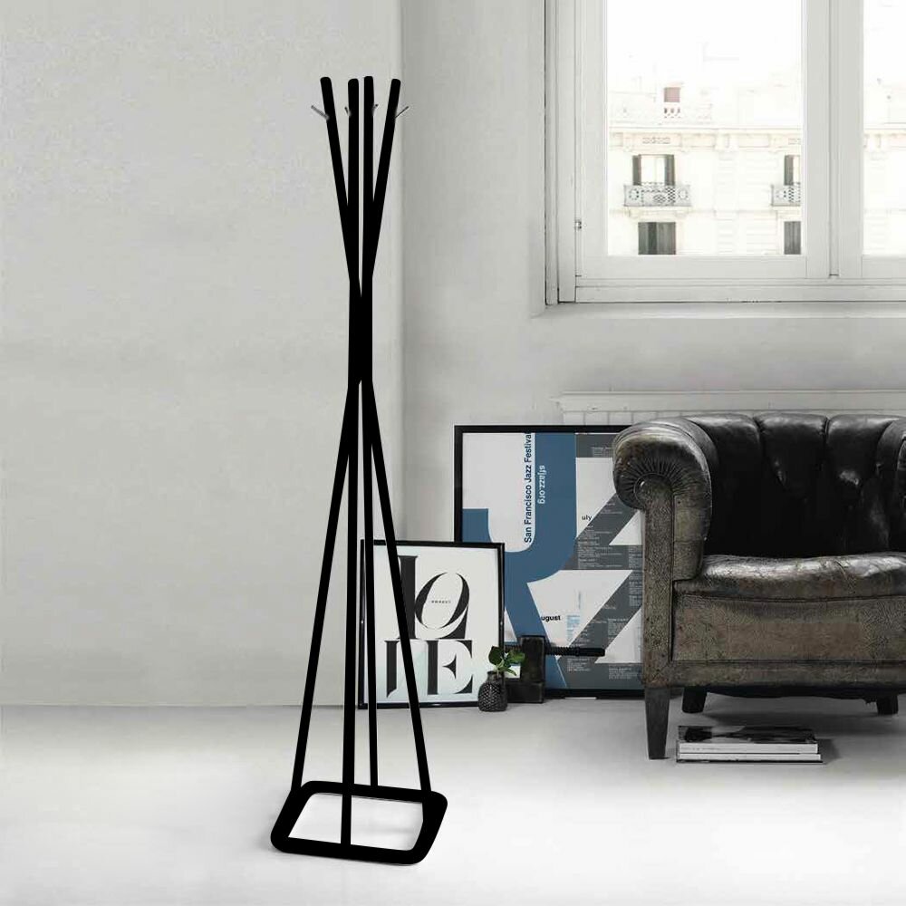 Напольная вешалка Herdasa 469 Negro/Cromado 38х38х180 см, массив бука