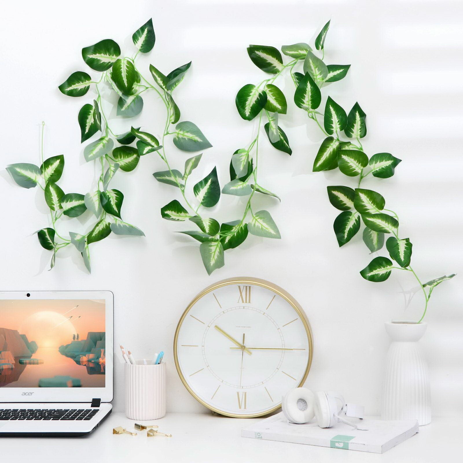 Лиана "Антуриум Андрэ", h=220 см, цвет: зелёный, материал стебля: пластик