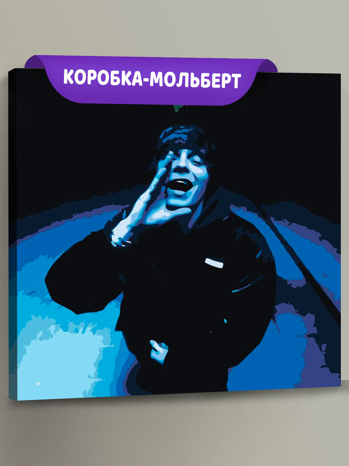 Картина по номерам на холсте с подрамником "OG buda ОГ буда рэпер: портрет 40x40" Раскраска 40x40 см, Знаменитости Люди
