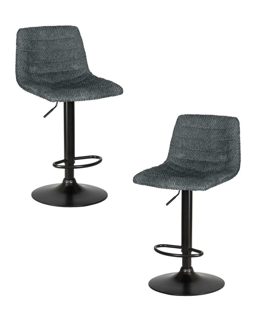 Стул барный DOBRIN Набор 2 шт Стул барный DOBRIN TRAVIS, серый (VIVALDI15) арт. LM-5037-N_B-M_TT-VIVALDI15