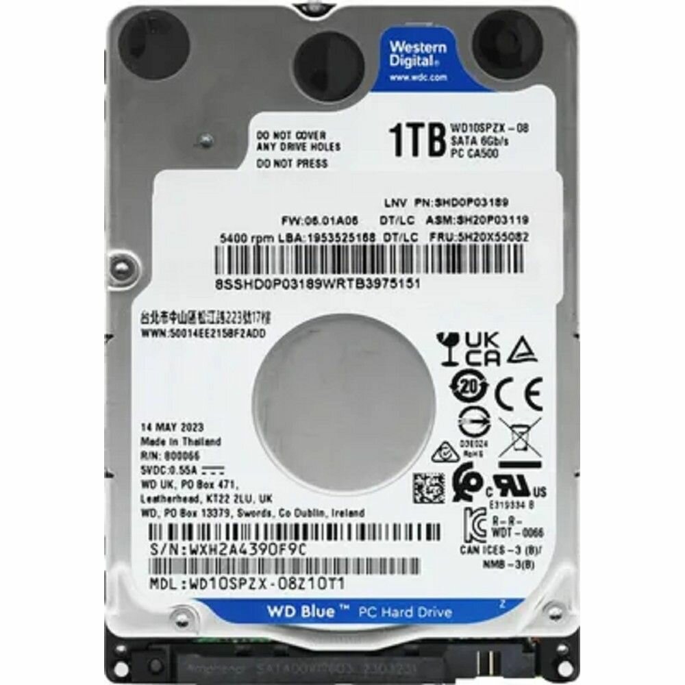 Western digital Жесткий диск 1TB WD Blue WD10SPZX