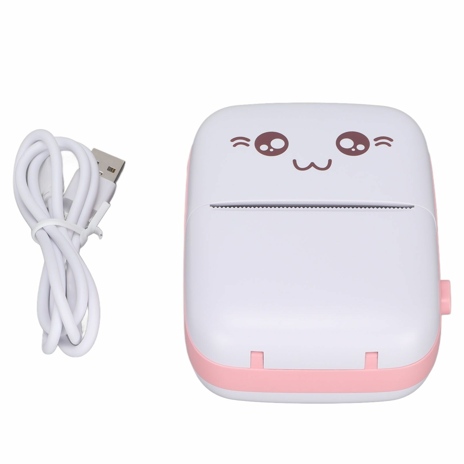 Портативный мини-принтер без чернил, розовый, карманный термопринтер для печати текста, изображений, заметок, списков покупок, компактный и легкий