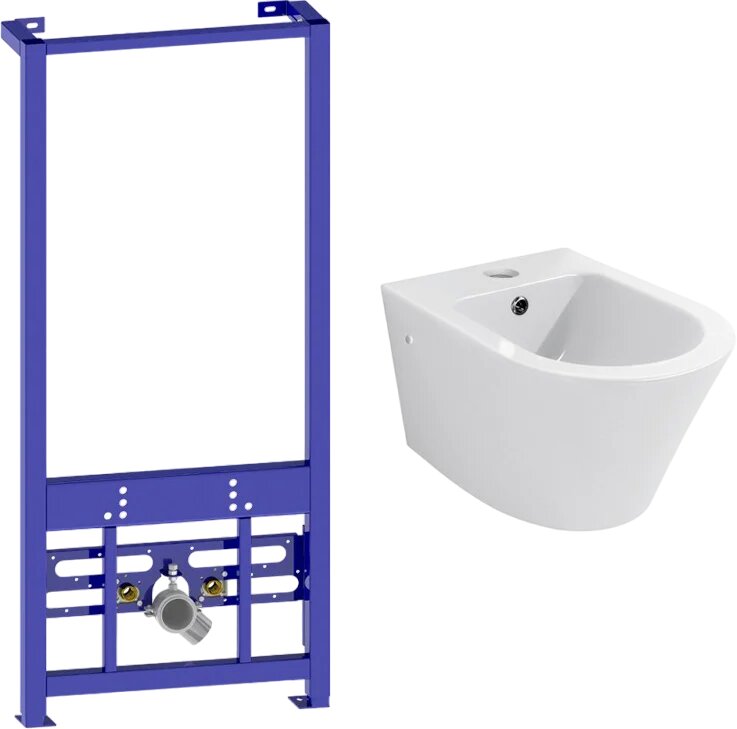 Комплект Биде подвесное Lavinia Boho Relfix Biore 33040060 / Инсталляция 38030010