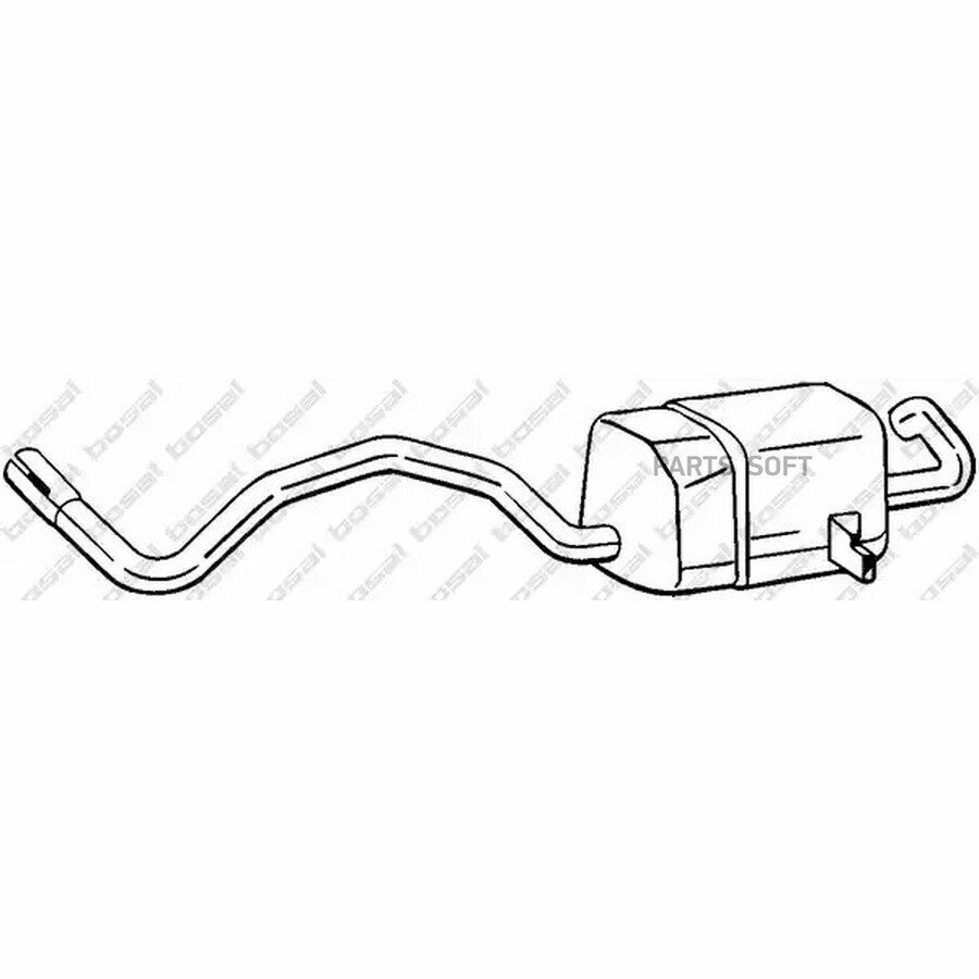 Глушитель выпускной системы от официального дистрибьютора, BOSAL, артикул 279569