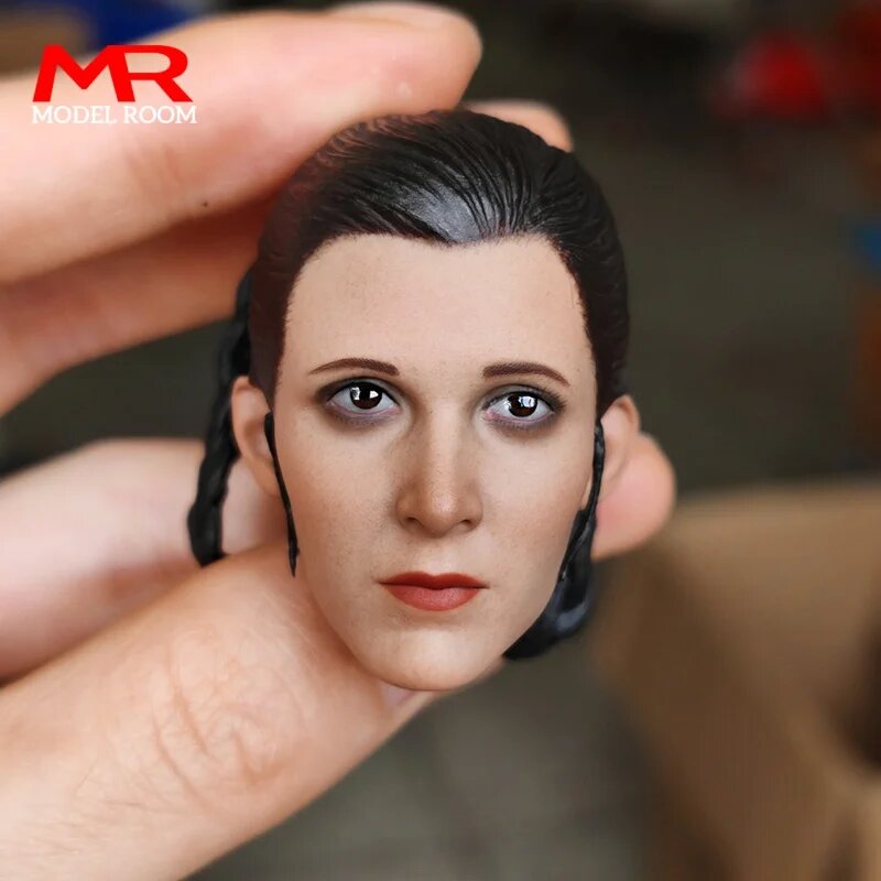 1/6 масштабная голова принцессы Леи, скульптура головы Кэрри Рыба, модель с резьбой, подходит для 12 дюймов, женская фигурка солдата, тело куклы
