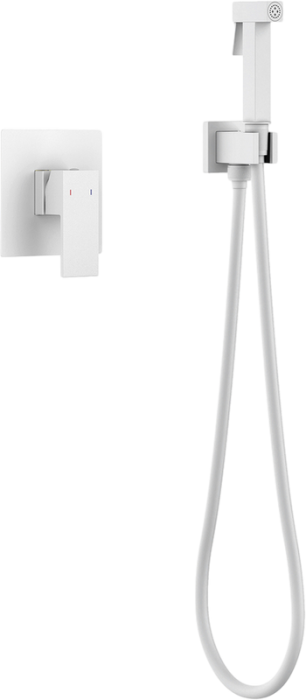 Гигиенический душ Timo Selene 2089/16SM со смесителем, С внутренней частью, матовый белый