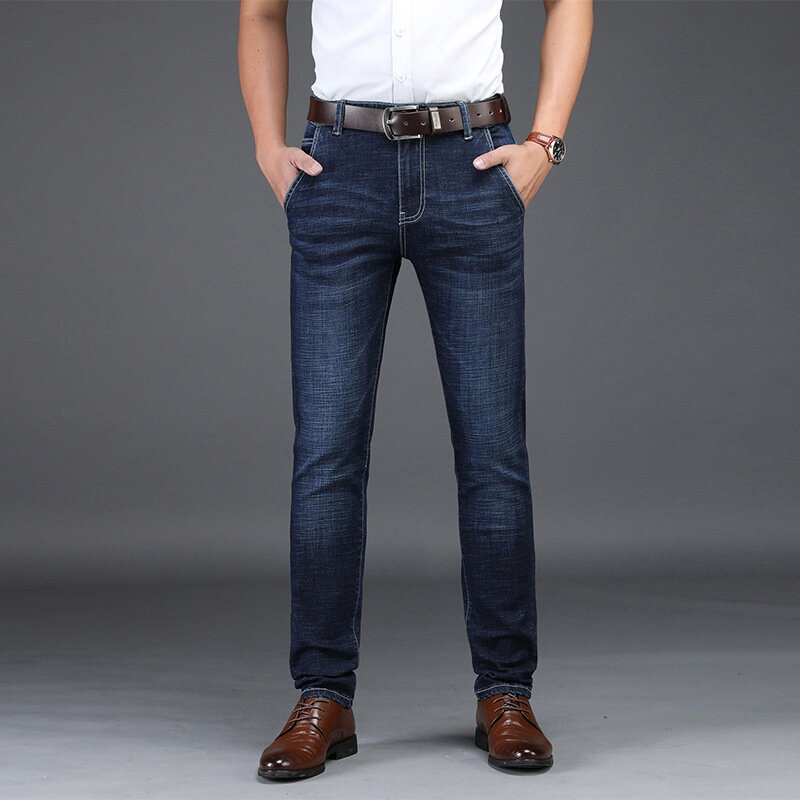 Мужские джинсы Чистый цвет / прямые B1, LI Mall талии_33