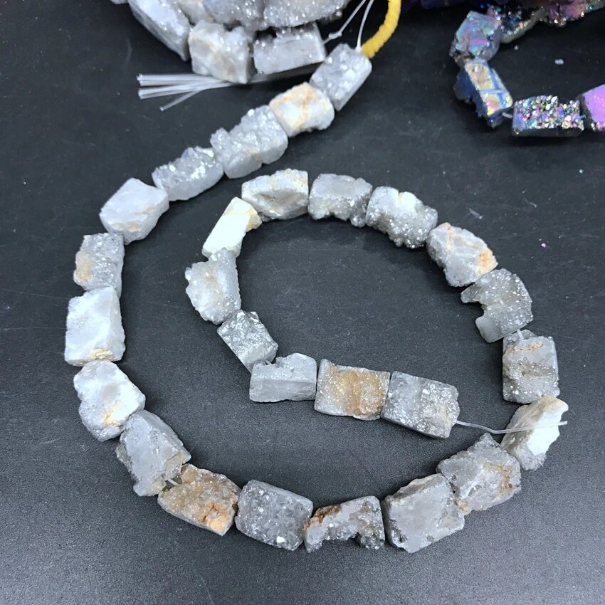 Радужный титановый хрусталь, прямоугольные бусины для украшений