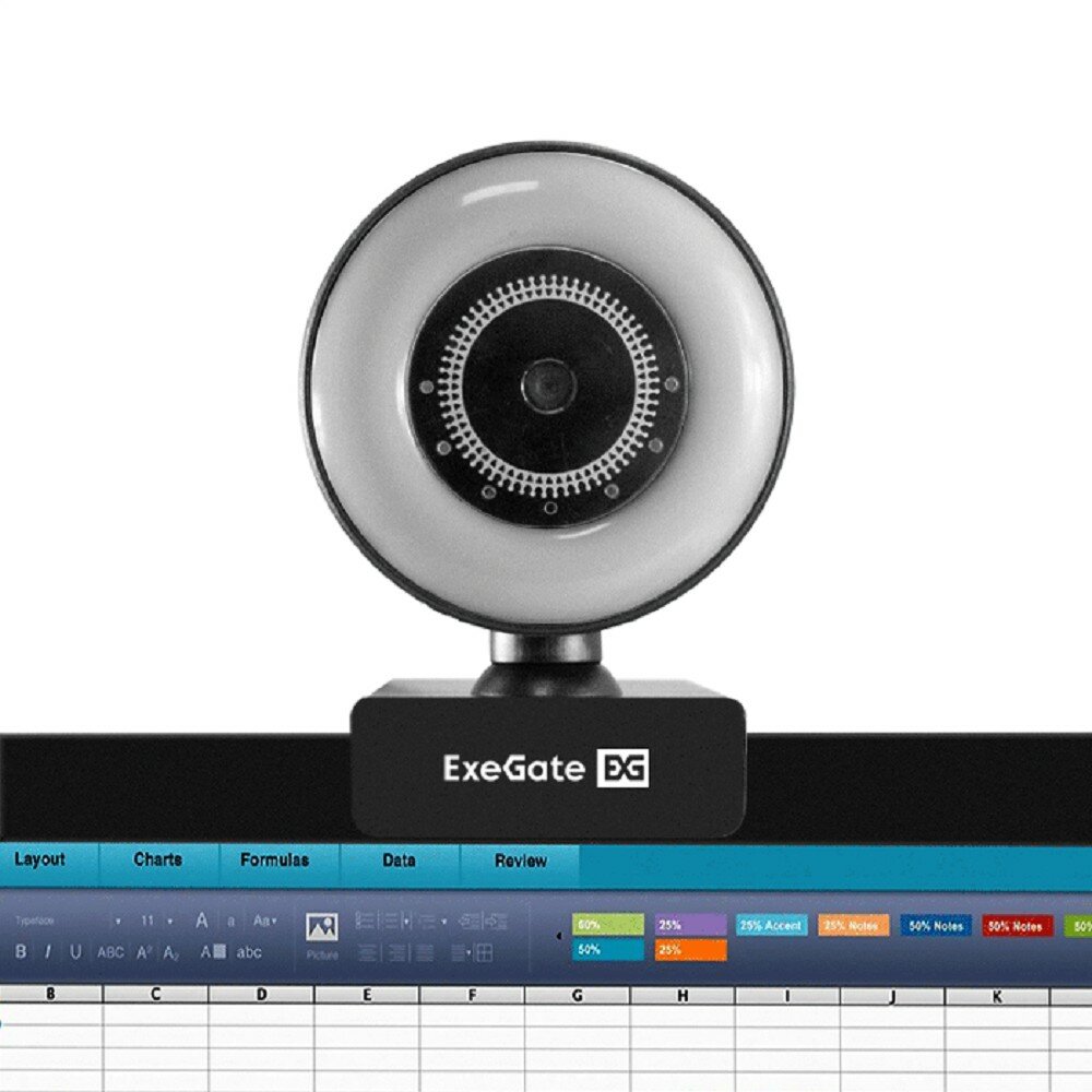 Веб-камера ExeGate с микрофоном 2560 x 1440 EX299464RUS 5 Мп