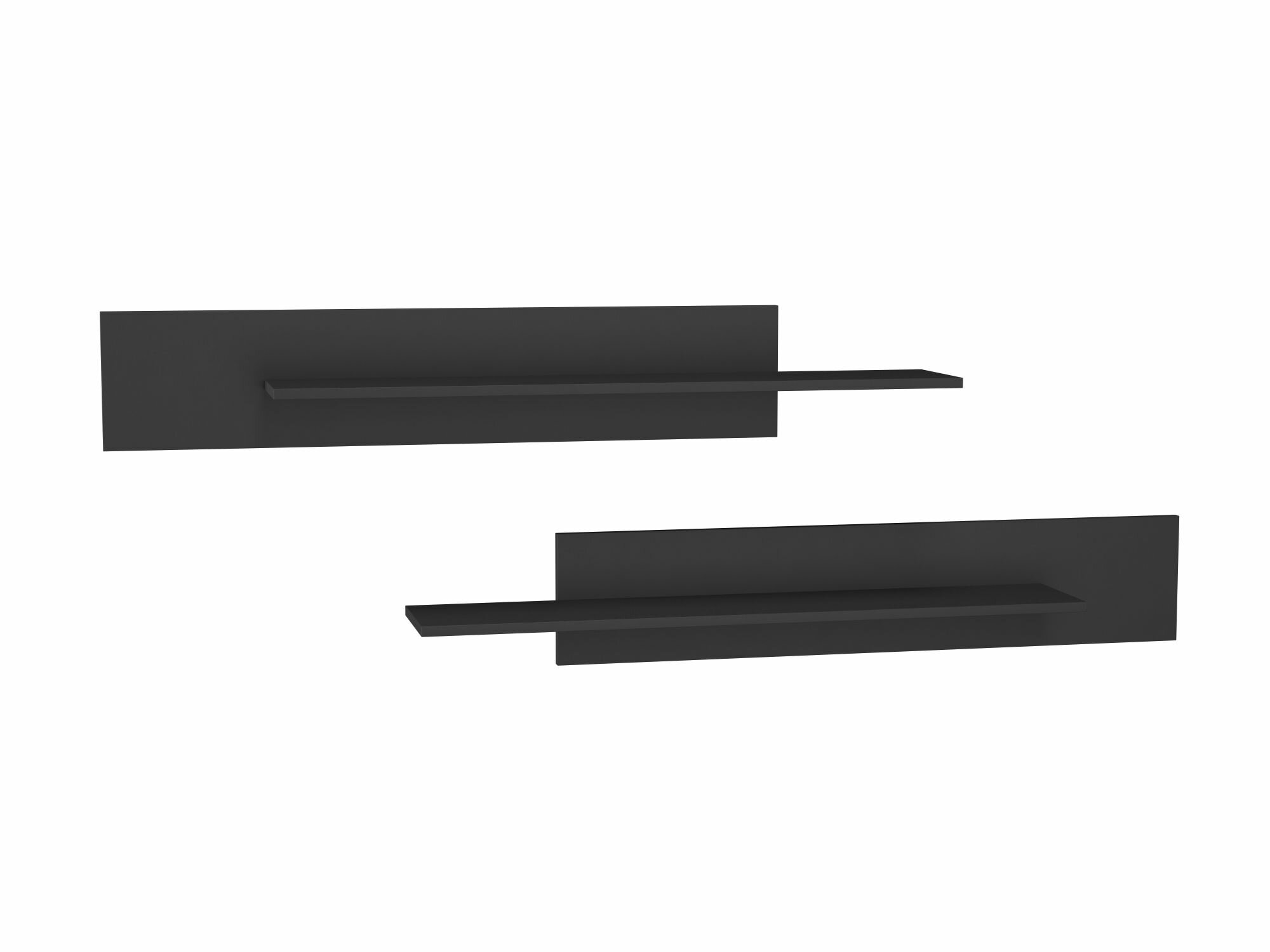 Полка для гостиной POINT, комплект 2 штуки Черный матовый ЛДСП