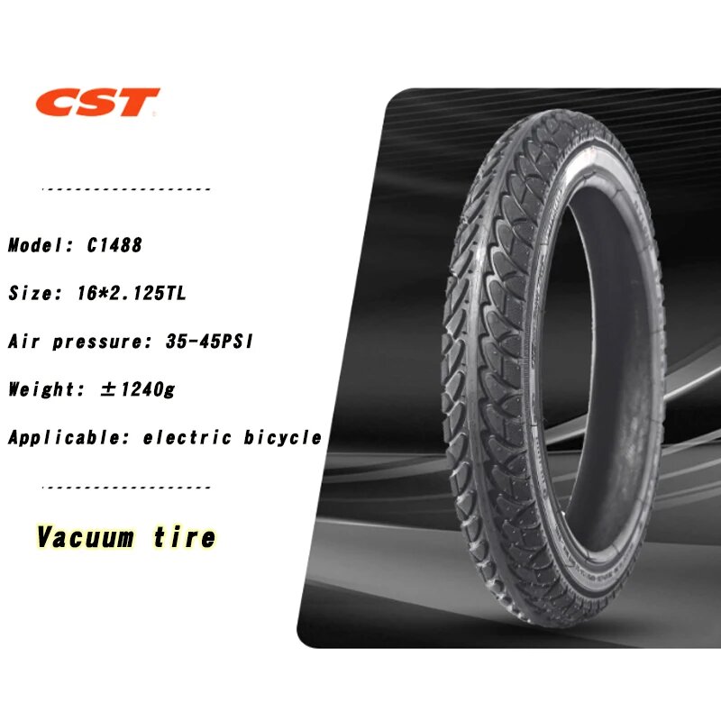 CST-Vacuum шина для детских велосипедов 12 дюймов C1488 16X2.125