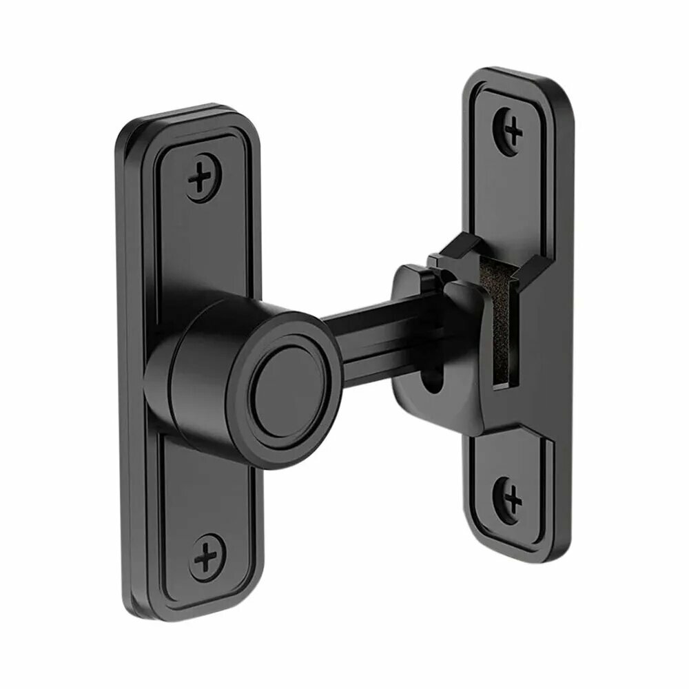 Сверхмощные защелки для ворот 90-градусный прямоугольный замок для двери сарая Противоугонная защелка для раздвижной двери для сада Черный