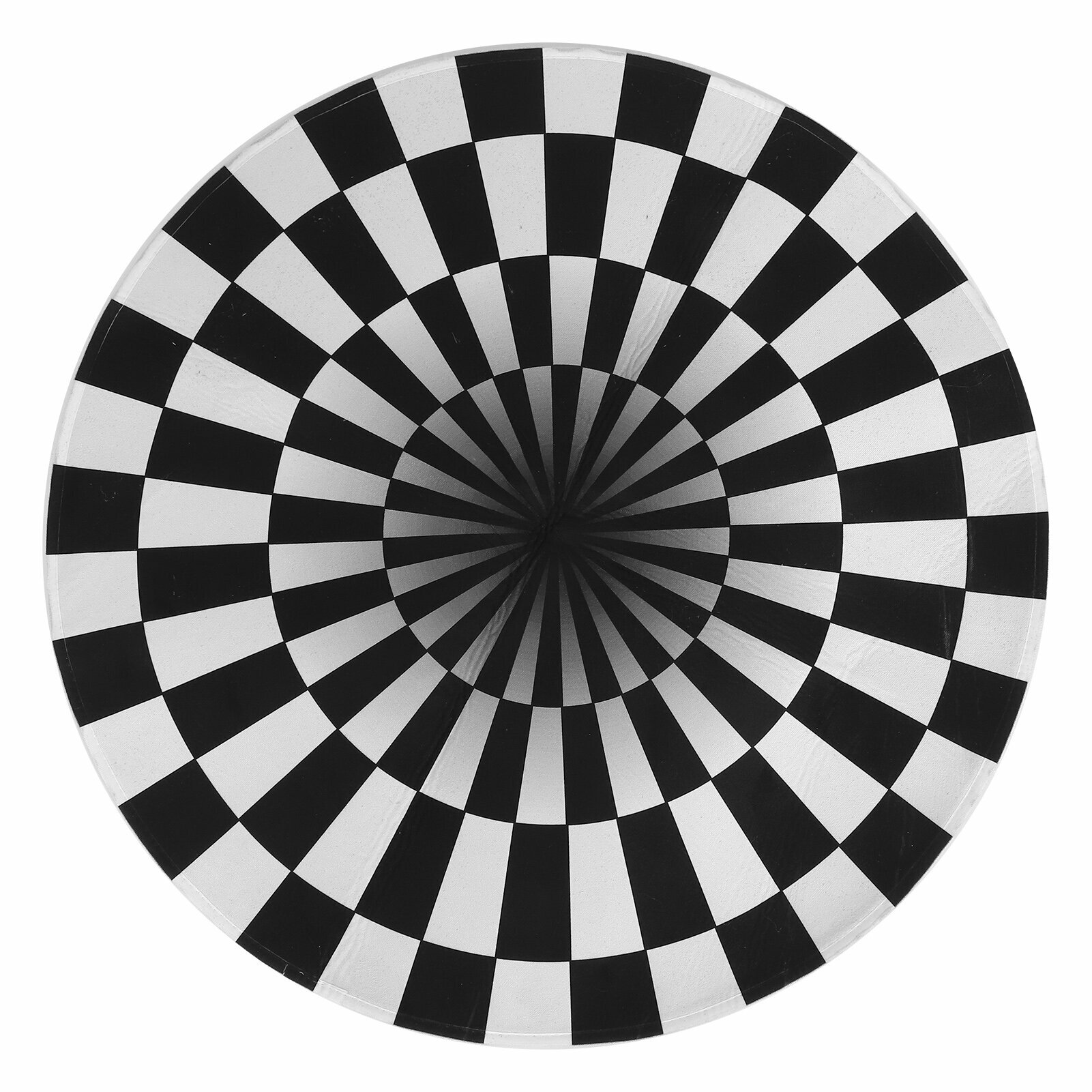 Круглый черно-белый сетчатый нескользящий коврик, коврики, напольные коврики, ковер для дома, гостиной, спальни (60 см)