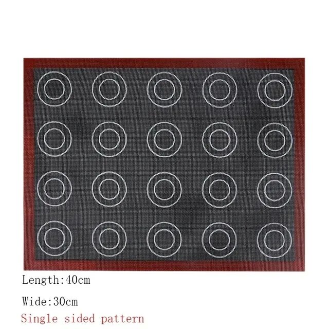 Многоразовый перфорированный силиконовый коврик для выпечки черный 1Pc, KT-003