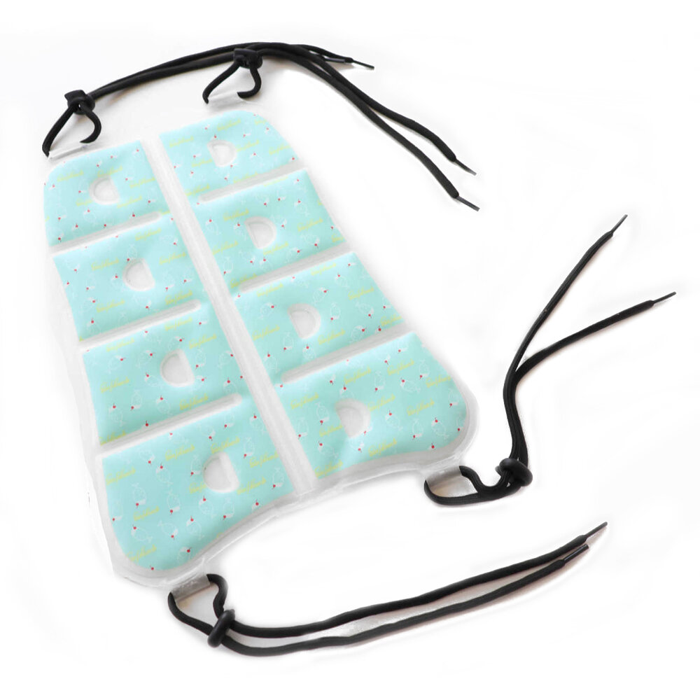 PCM Cooling Pad для рюкзака с регулируемыми шнурами, 8 зон охлаждения, размер 320*240*15мм, синий цвет, вес упаковки 240г, в комплект входят 1 Cooling Pad