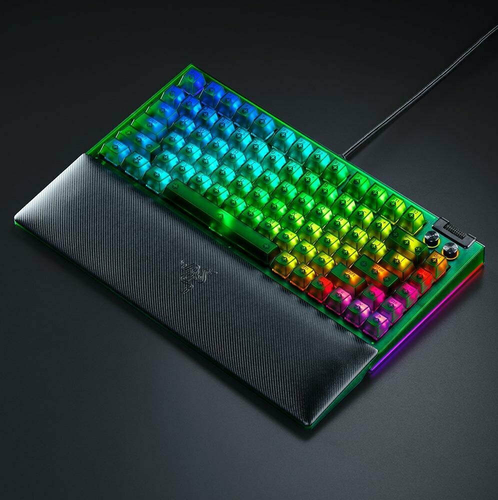 Игровая клавиатура Razer BlackWidow V4 75% - Phantom Green Ed. - US Layout/ Razer BlackWidow V4 75% - Phantom Green Ed. Gaming keyboard- US Layout