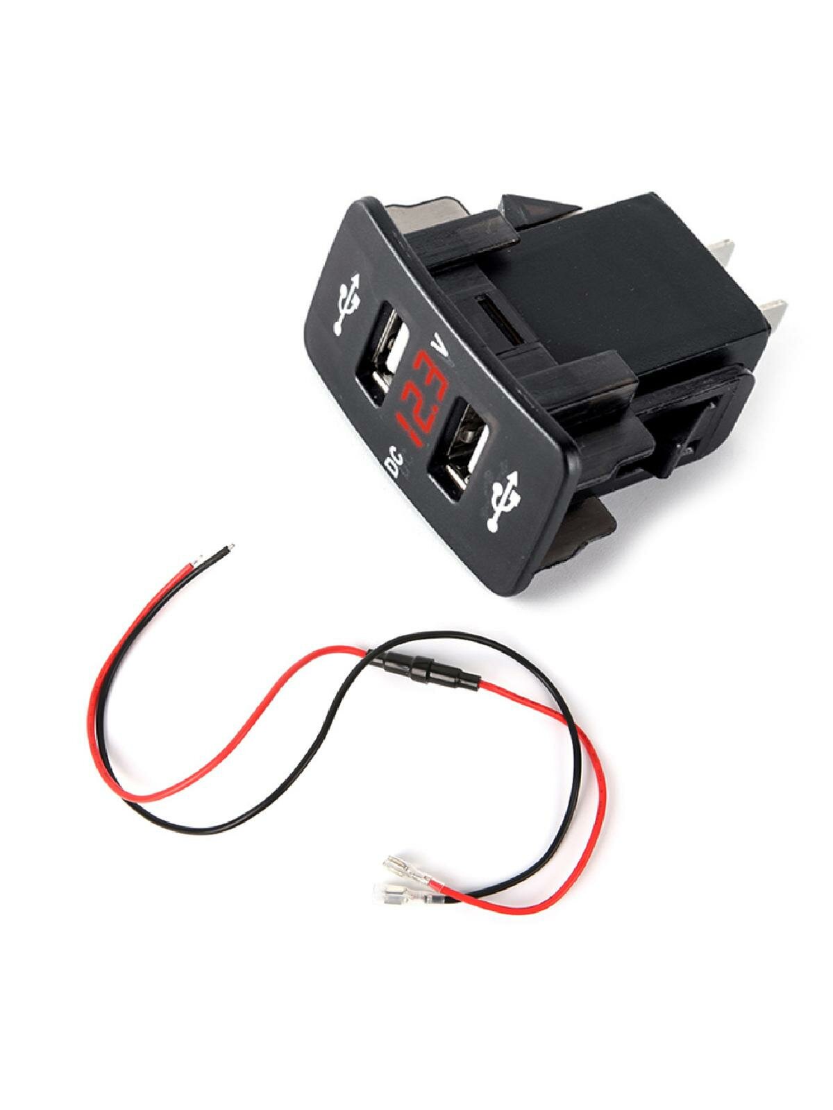 Быстрое автомобильное зарядное устройство 12/24 В, двойной USB-адаптер, розетка для зарядки, Крепление на панели