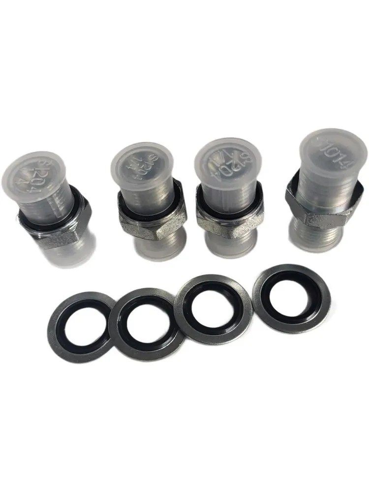 Адаптер (Соединитель + кольца) BSP (Ш-Ш) 1/4 - DKOL 14x1,5 (4 шт в комплекте + 4 кольца)