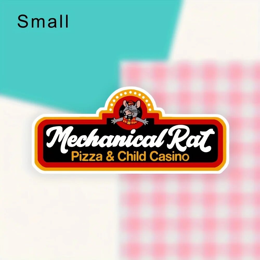 Виниловая Наклейка В Стиле Ретро «Механическая Мышь, Пицца И Казино» Для Детей, Подходит Для Ящиков Для Инструментов, Касок