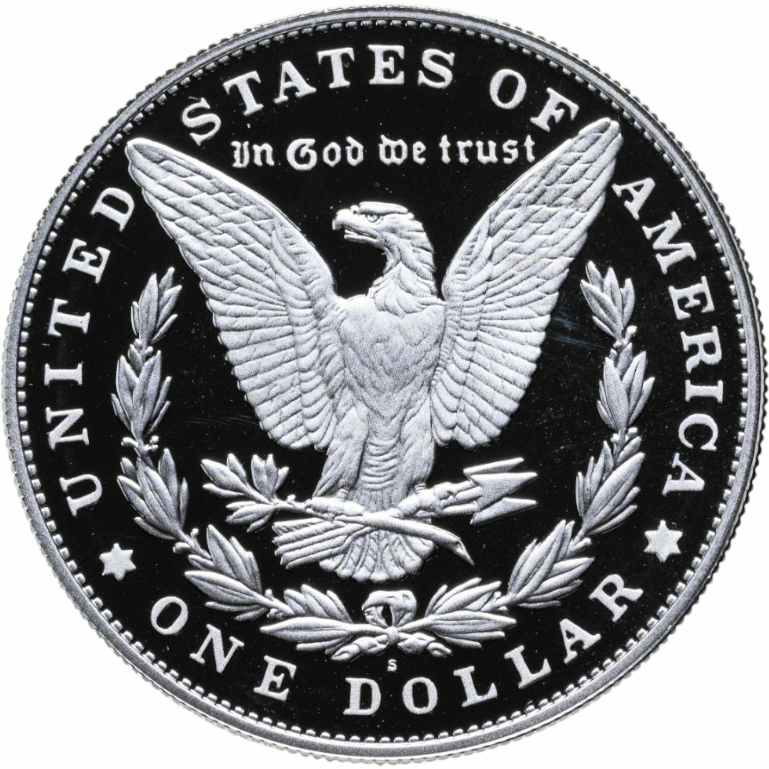 США 1 доллар 2025 S "Morgan dollar доллар Моргана" в футляре с сертификатом, Серебро 999, в сохранности Proof
