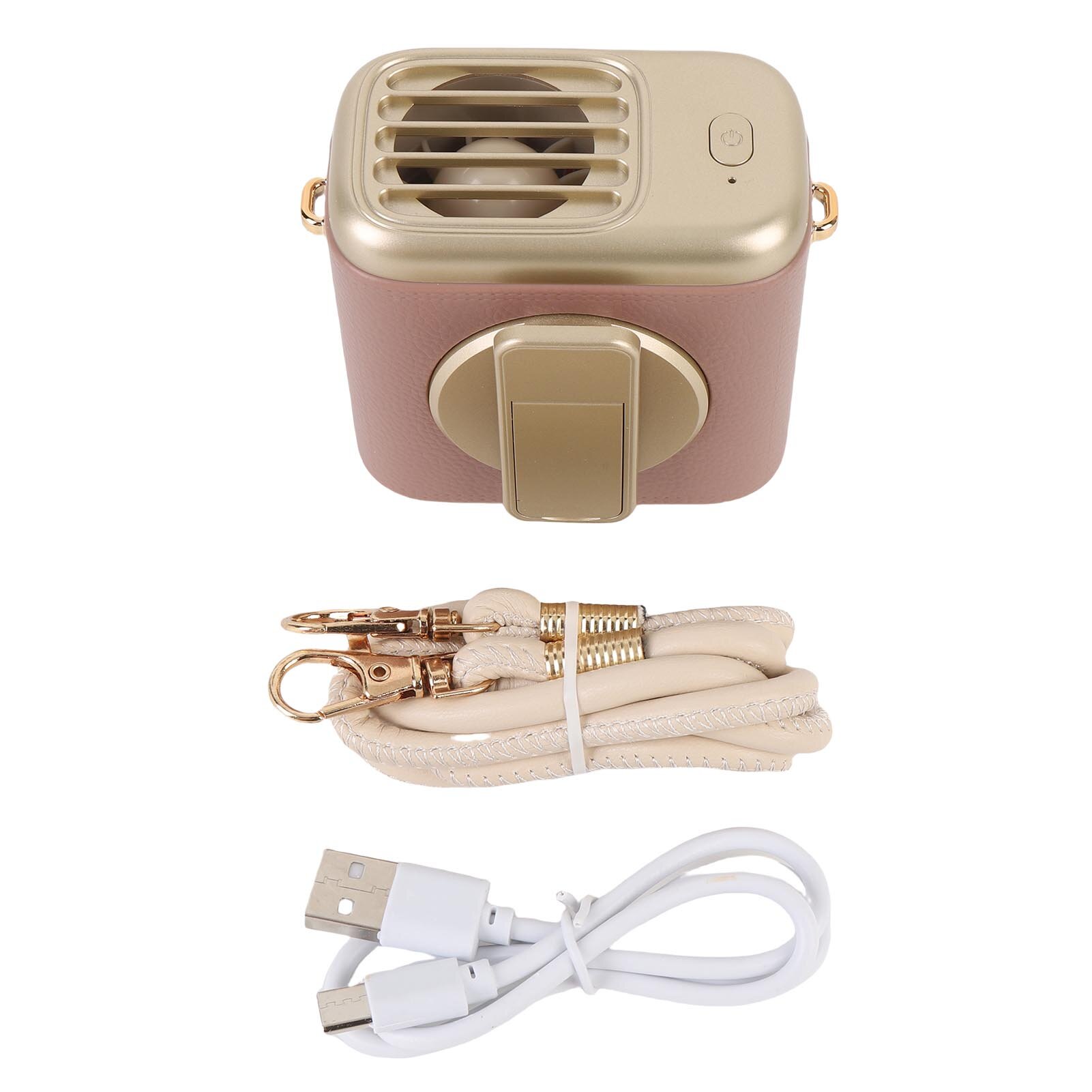 Поясной вентилятор 360 с регулировкой, перезаряжаемый, три скорости, крепление на пояс для путешествий и мероприятий открытом воздухе, коричневый