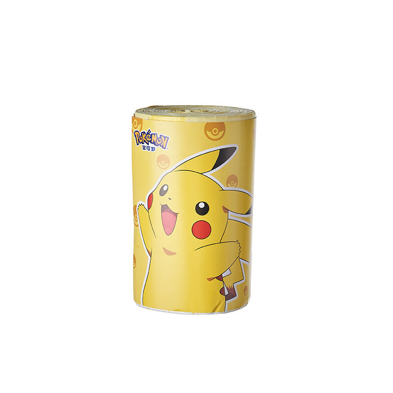 Мусорные мешки с завязками Pokémon, домашние одноразовые, ручные, утолщенные, большие рулоны, отрывные мешки с завязками
