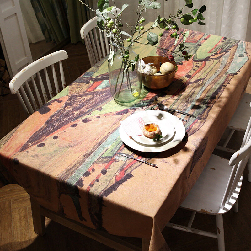 Ткань для обеденного стола, кофейного стола, мастерская живопись, цифровая печать, американский французский стиль, легкая роскошь, высококачественная сельская столовая скатерть