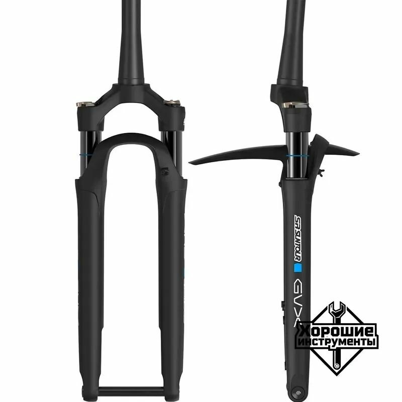 SR SUNTOUR GVX32 EQ, вилка для бездорожья для гравия/дорожного велосипеда 700C, ход 50 мм, ось (12x100 мм)