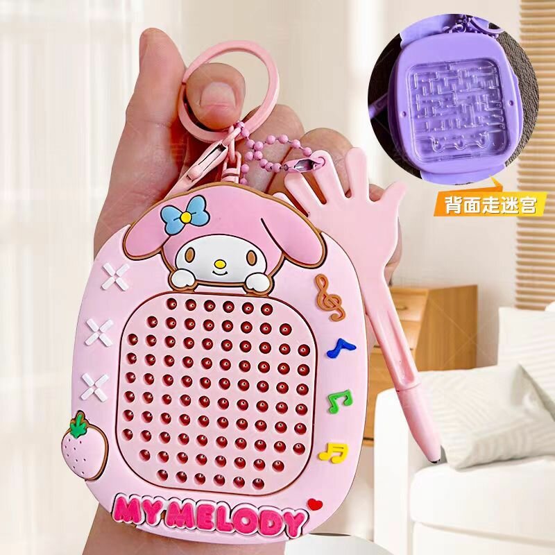 Большая магнитная доска для рисования Nezha 88 стальных шариков, образовательный забавный брелок, лабиринт с катящимися шариками, новый подвеска для школьного рюкзака