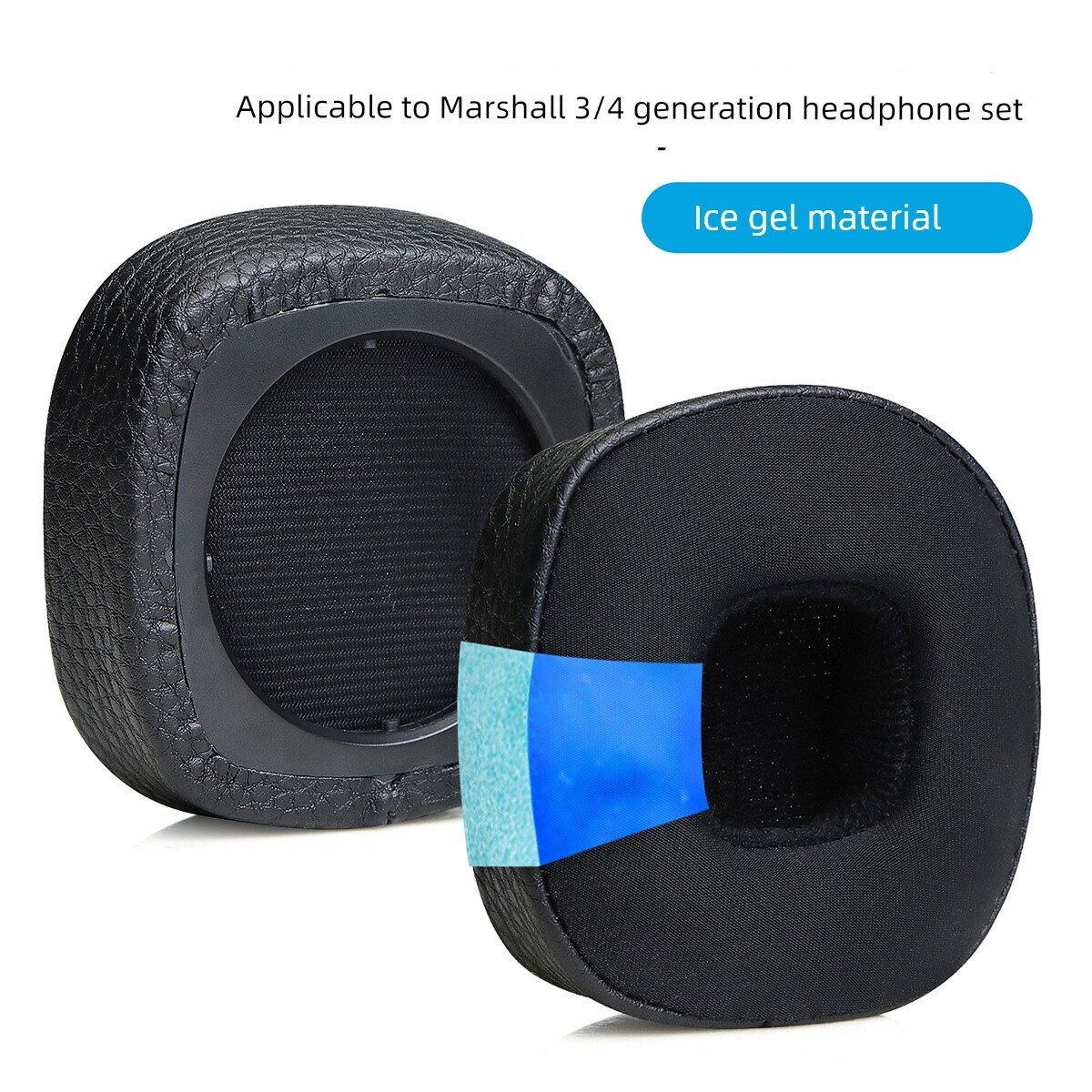 Черные ушные амбушюры Marshall Mid/IV/V с гелем, премиальный охлаждающий материал, пара для наушников, замена