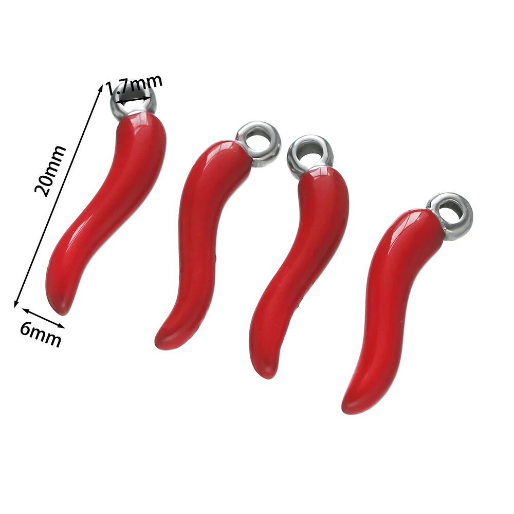 Подвески перец чили, 5 шт, Red steel L