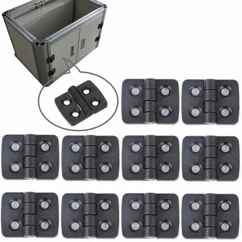 Пластиковая дверная петля ABS черная 40×30 мм или 65×65 мм — маленькая петля с потайным отверстием, 1 шт для дверей